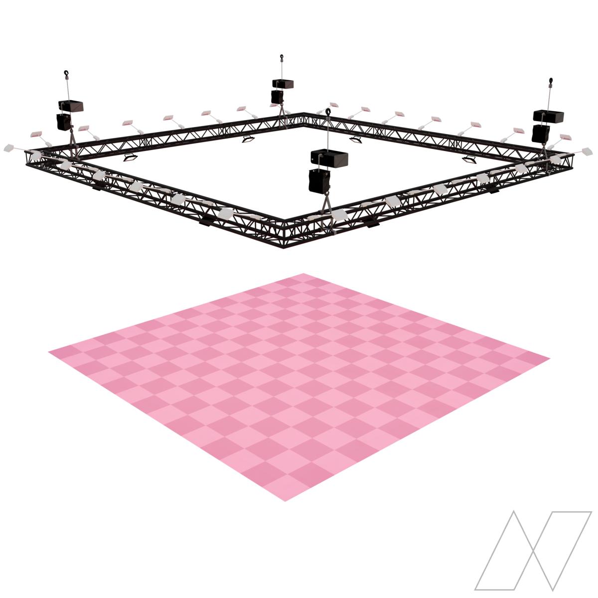 Ceiling-mounted truss - Hanging truss at an exhibition venue